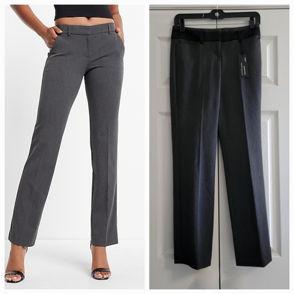 Express | Pants & Jumpsuits | Express Editor Low Rise Bootcut Pant Gray ...